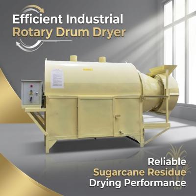 China Small   Industrial Rotary Drum Dryer Cassava Pulp Residue Sugarcane Residue / Fruit Residue Beer Residue Starch Rotary Dryer for sale