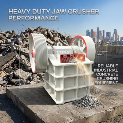 China Quarry Heavy Duty Concrete Jaw Crusher Manufacturers Big Capacity 150*750mm 320r/Min for sale