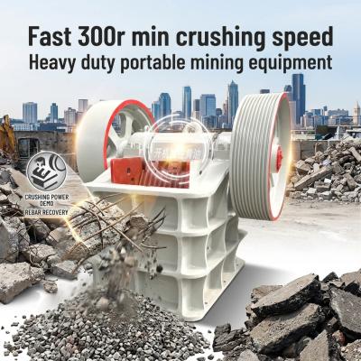 China New Jaw Stone Crusher Machine Mining Crusher Portable High Efficiency 300r/Min for sale