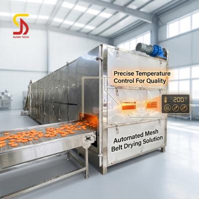 China Continuous Operation Mesh Belt Dryer with Precise Temperature Control for Energy-Saving Drying of Building Materials for sale