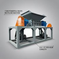 China 11kw Rubber Waste Tyre Shredder Machine Price 0.8-1.2t/h Capacity for sale
