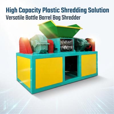 China 0.8-1.2t/H Plastic Bottle Shredder Machine Plastic Bag Plastic Barrel Shredder ZQ400 Reducer for sale