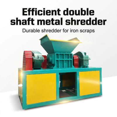 China Recycle Scrap Metal Shredder Machine Drum Scrap Iron Shredder Double Shaft  ZQ350 0.5 T/H for sale