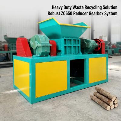 China Newly Designed Double Shaft Shredder Machine ZQ650 Reducer 37KW for sale