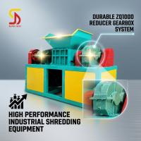China 75kW Twin Shaft Shredder Machine 220V/380V 10-15 T/H  With ZQ1000 Reducer for sale