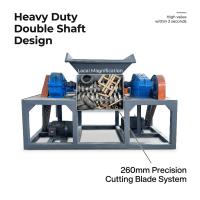 China High Productivity Coconut Husk Shredder Machine Double Shaft For Shell 260mm Blade for sale