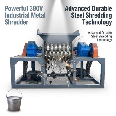 China 380v/60hz Double Shaft Metal Shredder Machine Scrap Iron And Steel Shredder Machine for sale