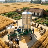 China Hot Sale Small Grain Dryer Machine Rice Wheat Grain Dryer Grain Processing Machinery Gas Corn Mobile Grain Dryer for sale