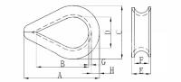 China Hot Dip Galvanized G-411 Thimble For Standard Custom Stainless Steel Wire Rope for sale