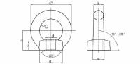 China 100% Inspection Before Shipment OEM Forged Galvanized Steel Lifting Eye Nuts for sale