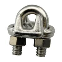 China Water Treatment Stainless Steel Wire Rope Clip With ZINC Plated Finish Coating for sale