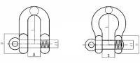China Marine Hardware General Industry JIS Type Shackles Without Collar for sale
