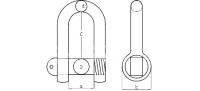 China Marine Hardware Trawling Shackles With Round Head Screw Pin Quick Release for sale