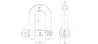 China Customised European Type Large Dee Shackles For Marine Hardware for sale