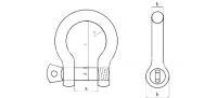 China Customised Galvanized European Type Large Bow Shackles For Industrial for sale