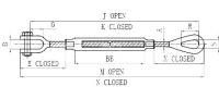 China Stainless Steel Turnbuckles Lifting Fittings Galvanized Wire Rope Cable Turnbuckle for sale