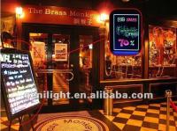 China Customizable LED Message Writing Board Illuminated Erasable Neon Sign DIY Chalkboard for sale