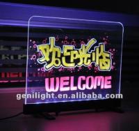 China Customizable LED Message Writing Board Illuminated Erasable Neon Sign DIY Chalkboard for sale