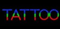 China LED Tattoo Piercing Neon Open Sign with Design Rectangle Shape and Epoxy Resin Material for sale