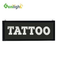 China LED Tattoo Piercing Neon Open Sign with Design Rectangle Shape and Epoxy Resin Material for sale