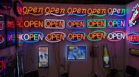 China Customized Genilight 22*13inch CE RoHS Acrylic PIZZA BY THE SLICE LED Neon Open Sign for sale