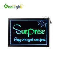 China Good Anti-wind Ability Flashing Remote Control Illuminated Erasable Neon LED Message Menu Sign Writing Board for sale