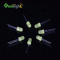 China 5mm Yellow Candle Light Flicker Diodes Bright LED Light with Max. Reverse Current 50uA for sale