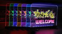 China Powerful Hanging Chalk Board with 46 Flash Modes and Tempered Glass CE Certification for sale