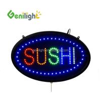 China CE RoHS 58*36cm Acrylic LED Flash SUSHI Sign Genilight For Indoor Advertising Display for sale