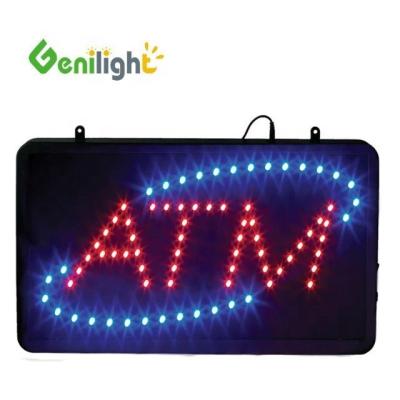 China CE RoHS Approved Indoor LED ATM Signs with Red and Blue Flashing Lights Made of Acrylic for sale