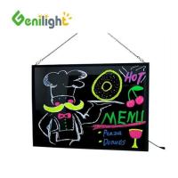 China Aluminum Alloy Frame Rectangle Acrylic LED Flashing Advertising Board for Restaurants for sale