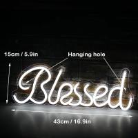 China 5V Blessed Neon Sign Perfect for Baby Shower Decoration Long Life Span of 50000 Hours for sale