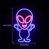 China Customized Shop Advertising LED Neon Sign with Alien Design and Acrylic Material for sale
