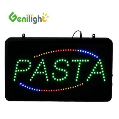 China IP Rating Genilight Indoor 22*13inch Power Saving PASTA LED Light Open Sign for Shop for sale