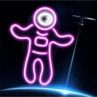 China Power Consumption 1 Astronaut Neon Light Projector Space Led Signs for Bedroom Wall Decor for sale