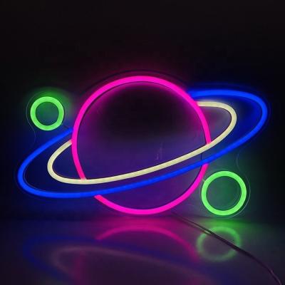 China Transform Your Room into a Cool and Trendy Space with Our Planet Neon Sign LED Light for sale