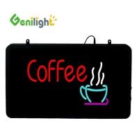 China Safe Voltage LED Coffee Donuts Shop Sign Genilight Indoor 22*13inch with SDK Function for sale