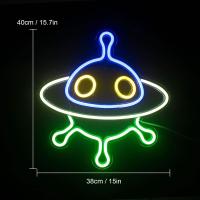 China Acrylic Spaceship Neon Signs Customized for Wall Decoration and UFO LED Night Light for sale
