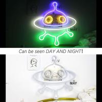 China Acrylic Spaceship Neon Signs Customized for Wall Decoration and UFO LED Night Light for sale
