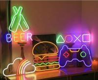 China Wedding Birthday Party Decor Rainbow Star Neon Light Sign with 50000 Hours Life Span for sale