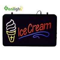 China Make Your Business Shine with Our Lighted Ice Cream Custom Neon Open Sign Hot Item for sale