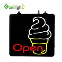 China Make Your Business Shine with Our Lighted Ice Cream Custom Neon Open Sign Hot Item for sale