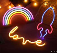 China Party Room Set Neon Signs LED Acrylic Sign with RGB LED Lights Customized and USB Operated for sale