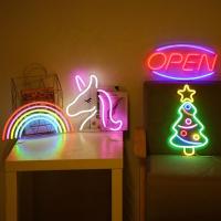 China Party Room Set Neon Signs LED Acrylic Sign with RGB LED Lights Customized and USB Operated for sale