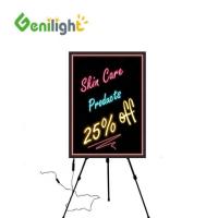 China Flashing LED Rewritable Writing Board with Control Botton Tripod Stand Rectangle Shape and Great Anti-wind Ability for sale