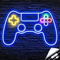 China Add a Pop of Color to Your Gamer Room with 41*27.5cm Custom Game Controller Neon Sign for sale