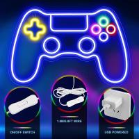 China Add a Pop of Color to Your Gamer Room with 41*27.5cm Custom Game Controller Neon Sign for sale