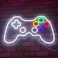 China Add a Pop of Color to Your Gamer Room with 41*27.5cm Custom Game Controller Neon Sign for sale