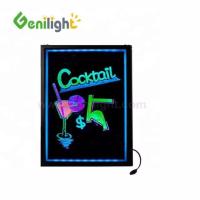 China Acrylic or Tempered Glass Surface Board Customized Full Color LED Writing Sign Board for sale