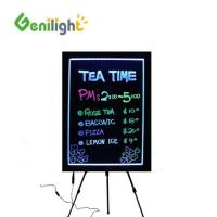 China Acrylic or Tempered Glass Surface Board Customized Full Color LED Writing Sign Board for sale